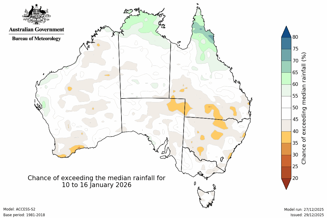 Long range rain and temperature forecasts - www.farmonlineweather.com.au